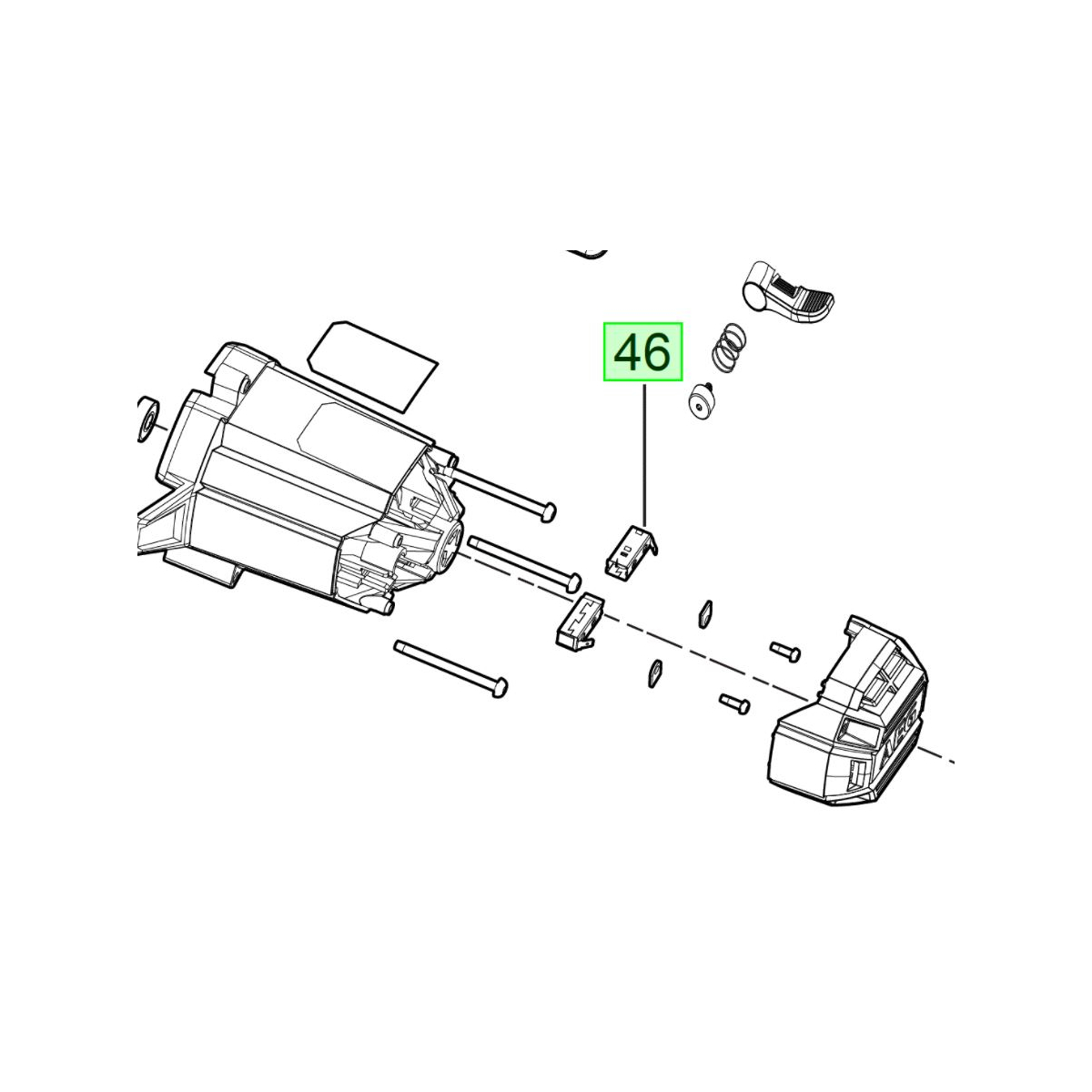 AEG Charbon avec support pour scie KS12-1 et KS15-1 (4931473149)