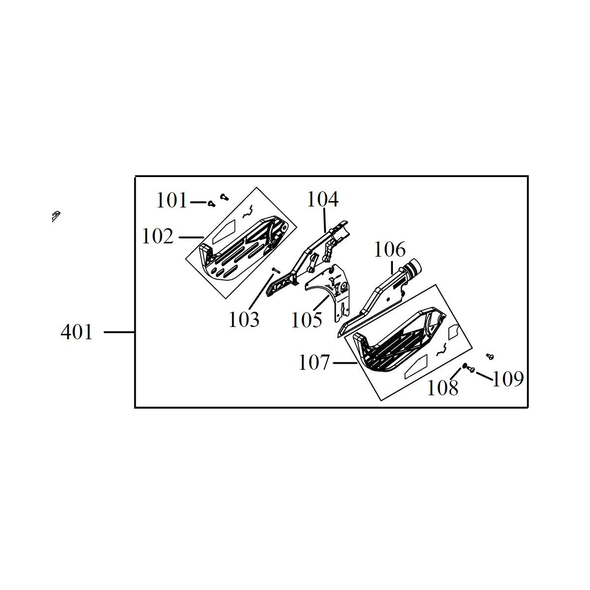 DeWalt Carter de protection de lame de scie DWE7485 (N719636)