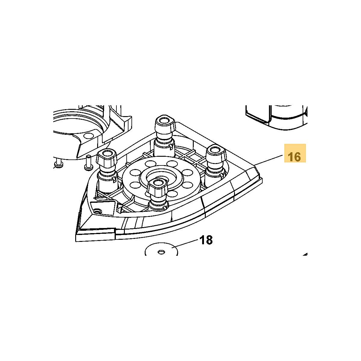 Black & Decker Plateau de ponçage triangle pour ponceuse BEW200 (N663241)